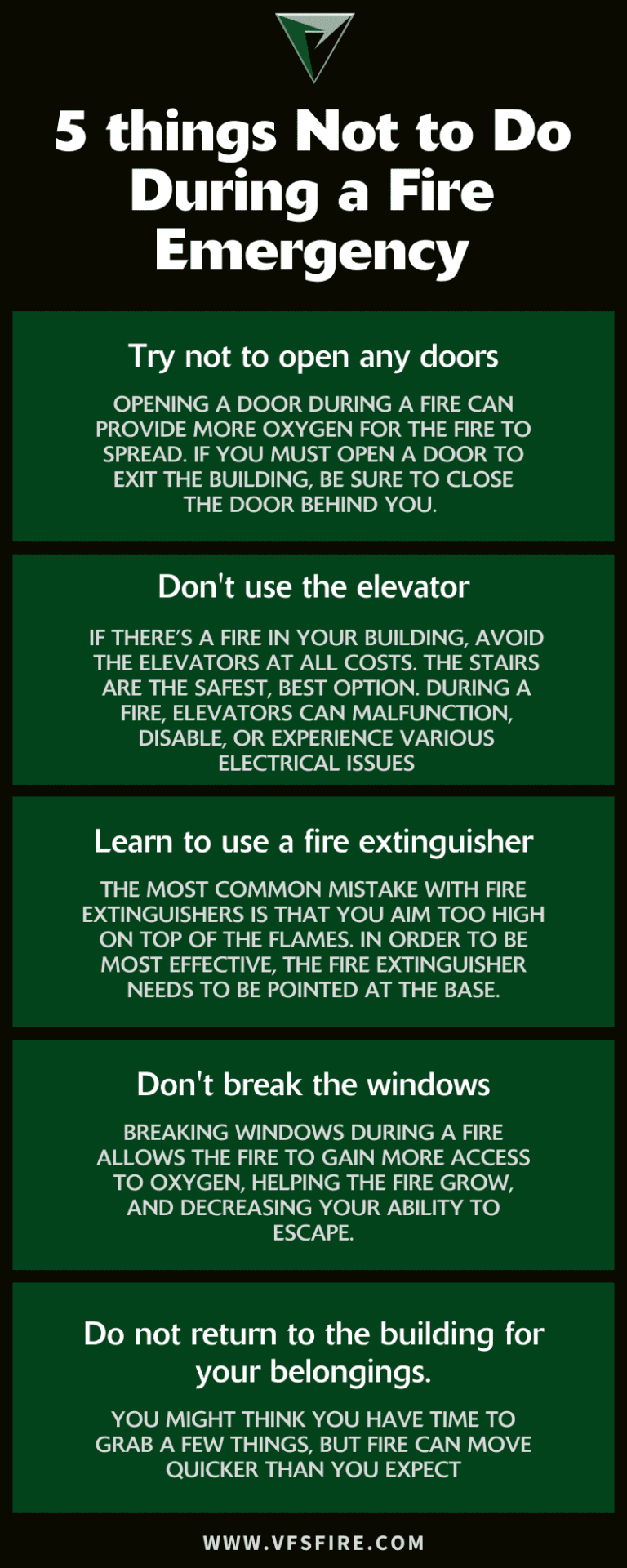 5 THINGS NOT TO DO DURING A FIRE EMERGENCY - VFS Fire & Security Services